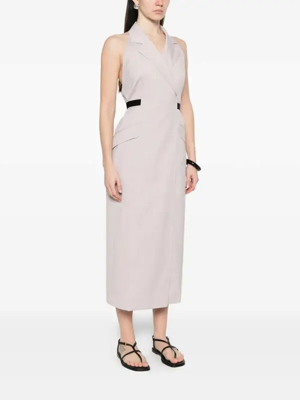 Max Mara Collared Sleeveless Midi Dress