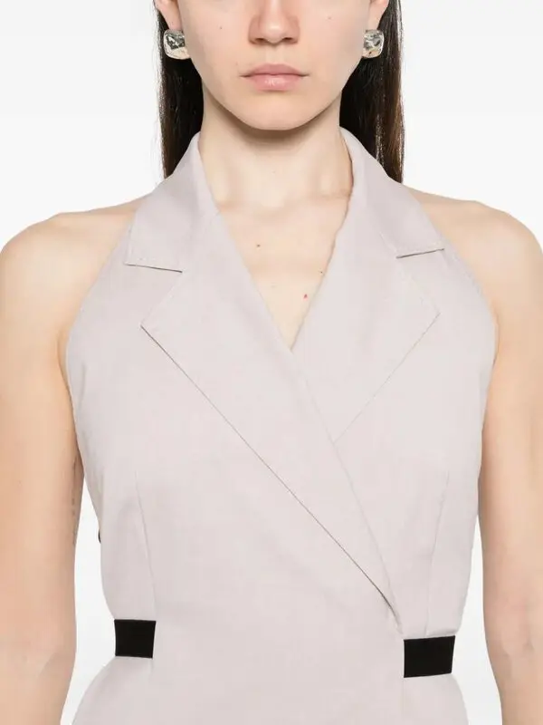 Max Mara Collared Sleeveless Midi Dress