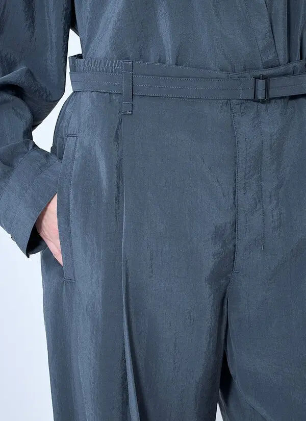 LEMAIRE Belted Silk-blend Pants