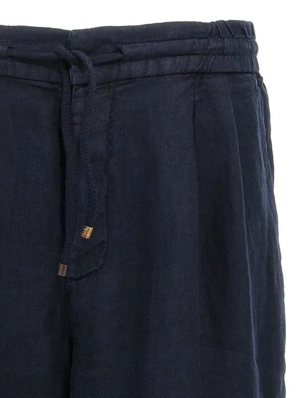 Brunello Cucinelli Garment-dyed Linen Bermuda Shorts - Blue