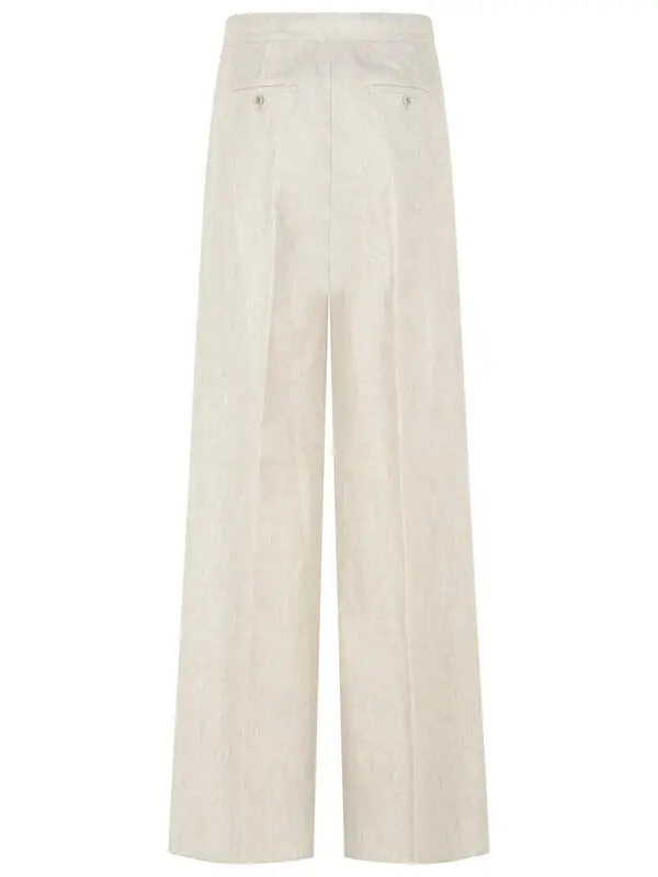 Max Mara Ginnico Wide Leg Linen Trousers