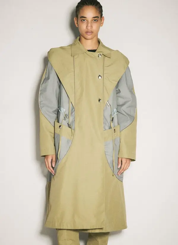 KIKO KOSTADINOV Herne Hooded Trench Coat - Green