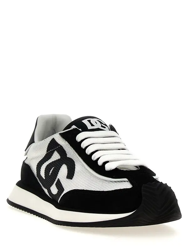 Dolce & Gabbana Dg Cushion" Suede And Mesh Sneakers - Multicolor