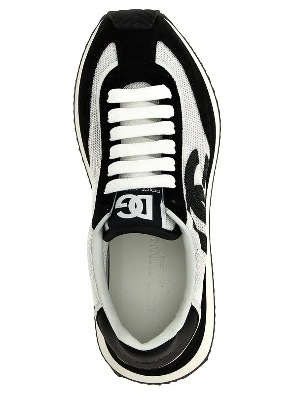 Dolce & Gabbana Dg Cushion" Suede And Mesh Sneakers - Multicolor