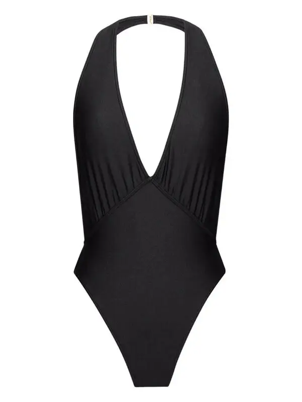 Saint Laurent Halterneck One Piece Swimsuit - Black