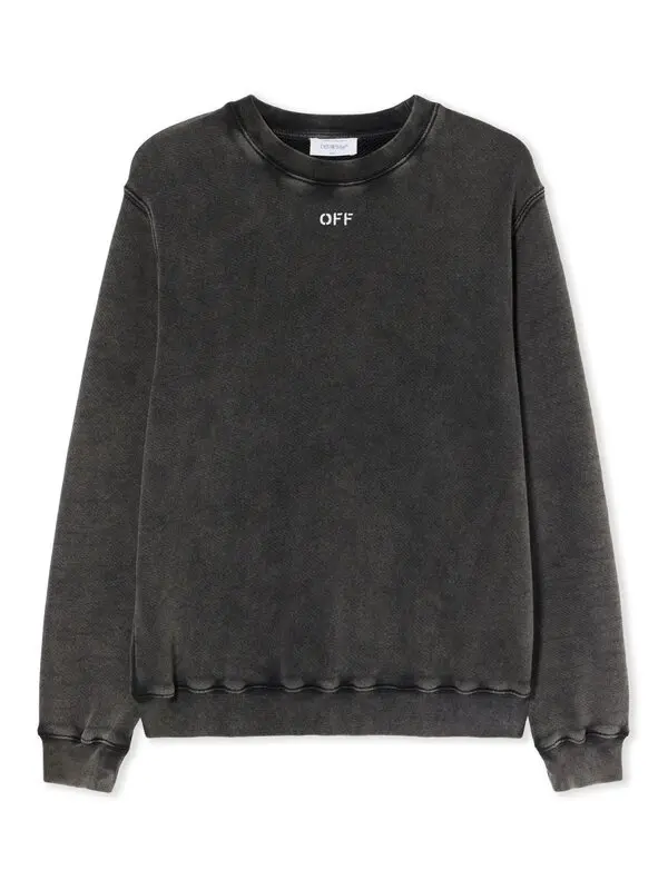 Off-White Check Flan Arrow Logo" Sweatshirt - Gray