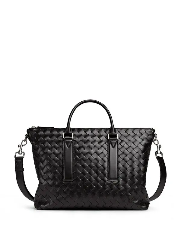 Bottega Veneta Intrecciato Soft Briefcase - Black