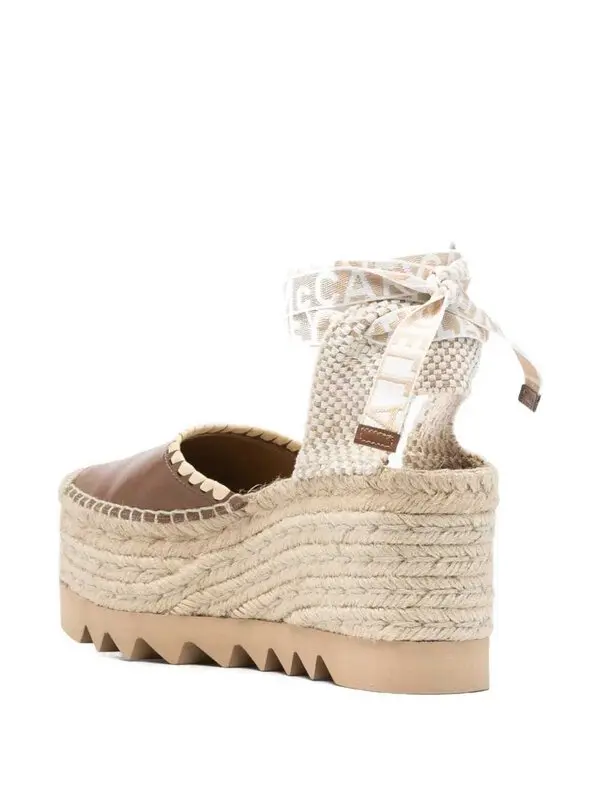 Stella McCartney Gaia Wedge Sandal With Back Strap