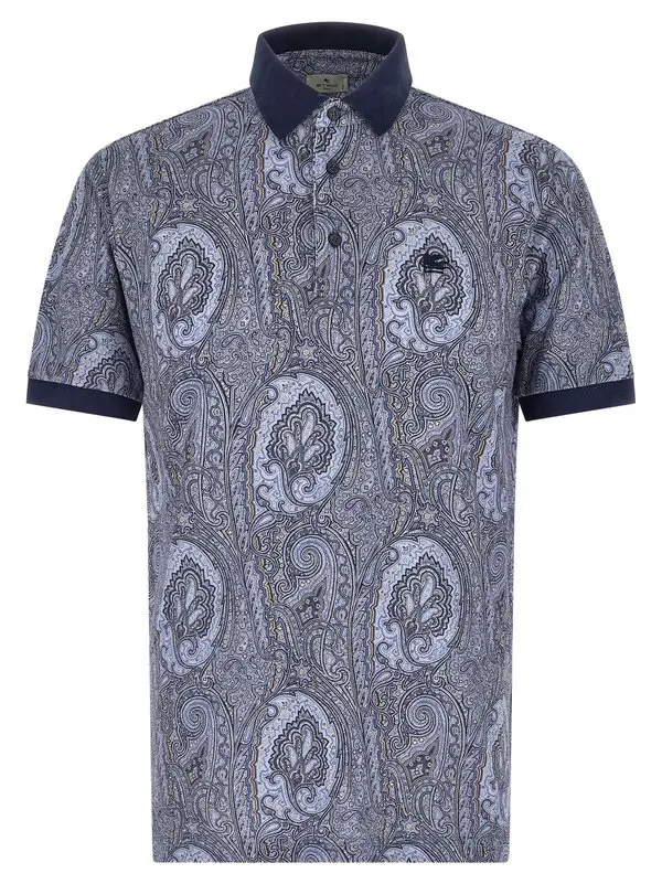 Etro Arnica Paisley' Polo Shirt - Blue