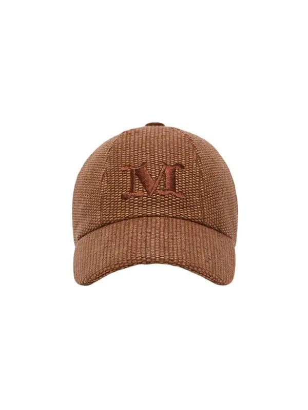 Max Mara Raffia-effect Baseball Cap
