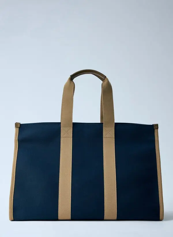 Moncler Canvas Logo Tote Bag