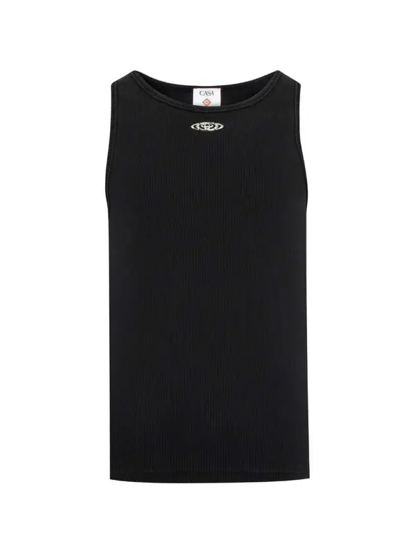 Casablanca Ribbed Tank Top