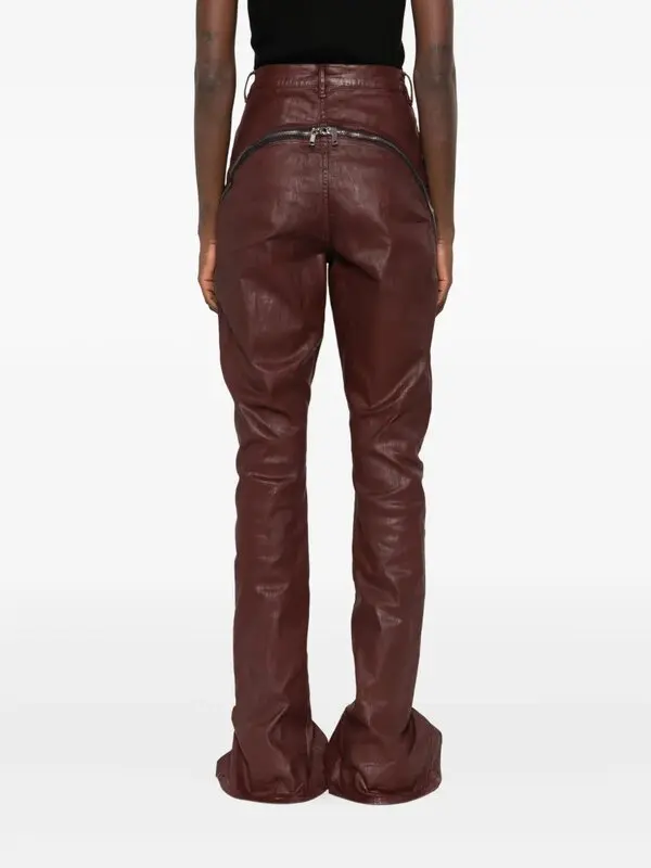 Rick Owens Bolan Banana Jeans With Side Zip - Brown