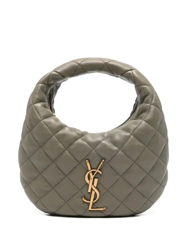 Saint Laurent Quilted Nappa Hobo Bag - Green