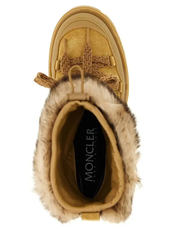 Moncler Peak Après Suede And Shearling Ankle Boots - Brown