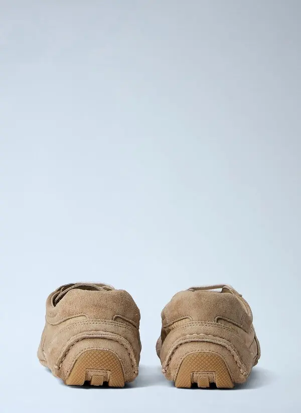 Prada Montecarlo Re-edition 2005 Suede And Nylon Sneakers - Cream