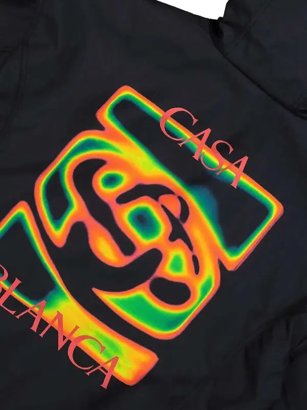 Casablanca Ripstop Hooded Jacket With Heat Map Print