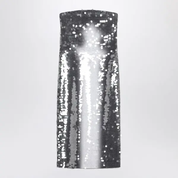 Sportmax Sleeveless Sequined Midi Dress - Silver