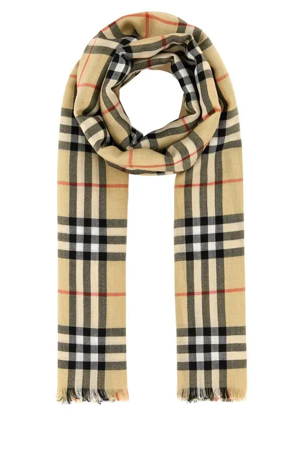Burberry Embroidered Cashmere Blend Scarf - Multicolor