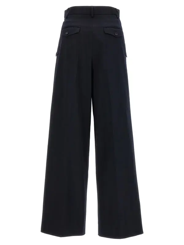 LANVIN Loose Leg Front Pleat Pants