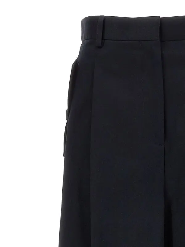LANVIN Loose Leg Front Pleat Pants