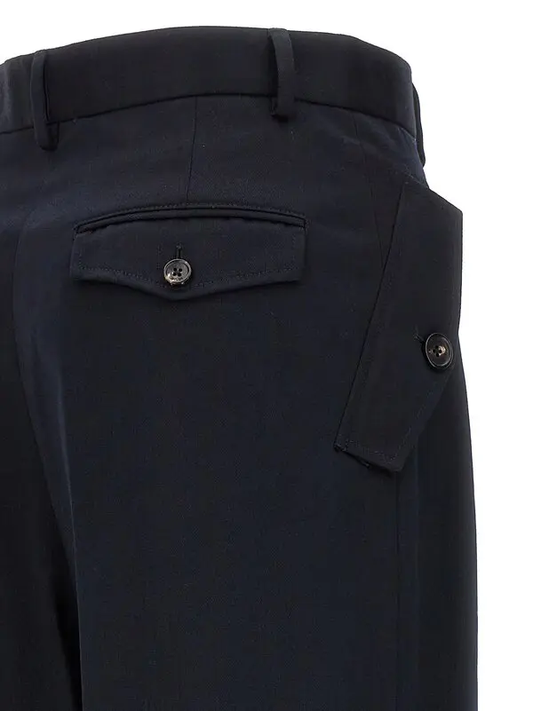 LANVIN Loose Leg Front Pleat Pants