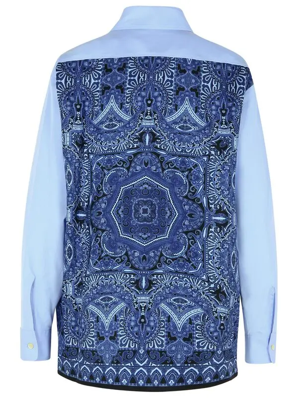 Etro Cotton Shirt With Silk Trim
