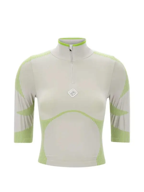 Casablanca Half-zip Top With Logo Detail