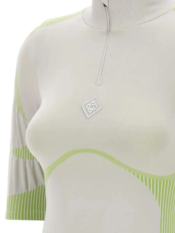 Casablanca Half-zip Top With Logo Detail