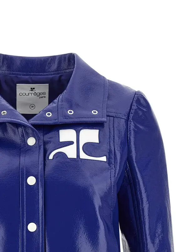 COURREGES Re-edition Vinyl Jacket - Blue
