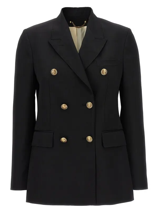 GOLDEN GOOSE Diva Virgin Wool Double-breasted Blazer - Black