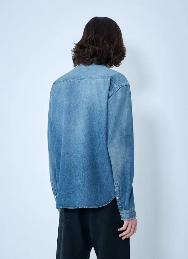 Saint Laurent Cassandre Denim Shirt - Blue