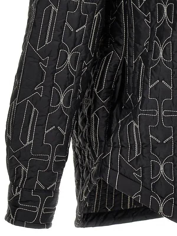 Palm Angels All Monogram Quilted Dover Jacket - Gray
