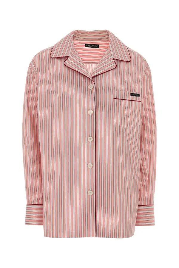 Dolce & Gabbana Embroidered Poplin Oversize Shirt - Multicolor