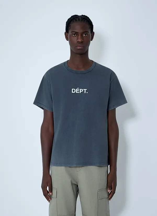 GALLERY DEPT. Logo Motif Cotton Jersey T-shirt - Black