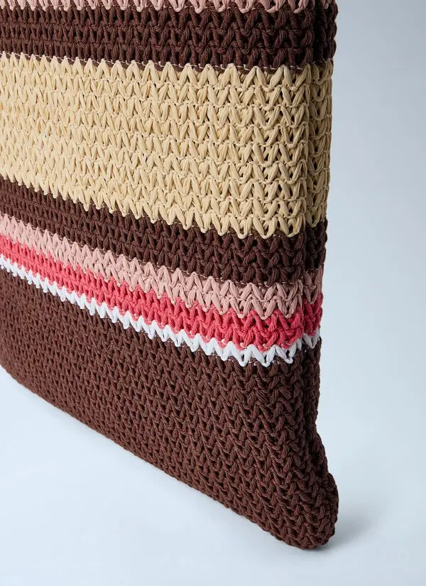 Miu Miu Raffia-effect Woven Tote Bag - Brown