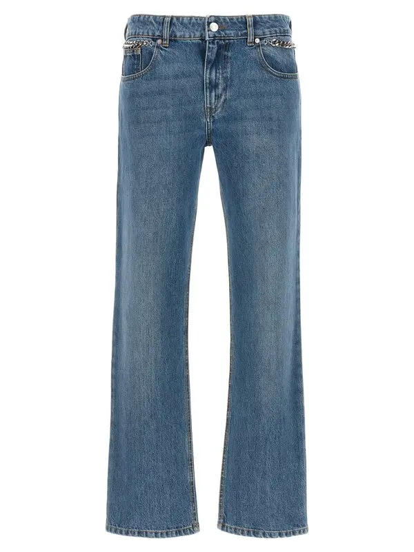 Stella McCartney Falabella Jeans With Chain Detail - Blue