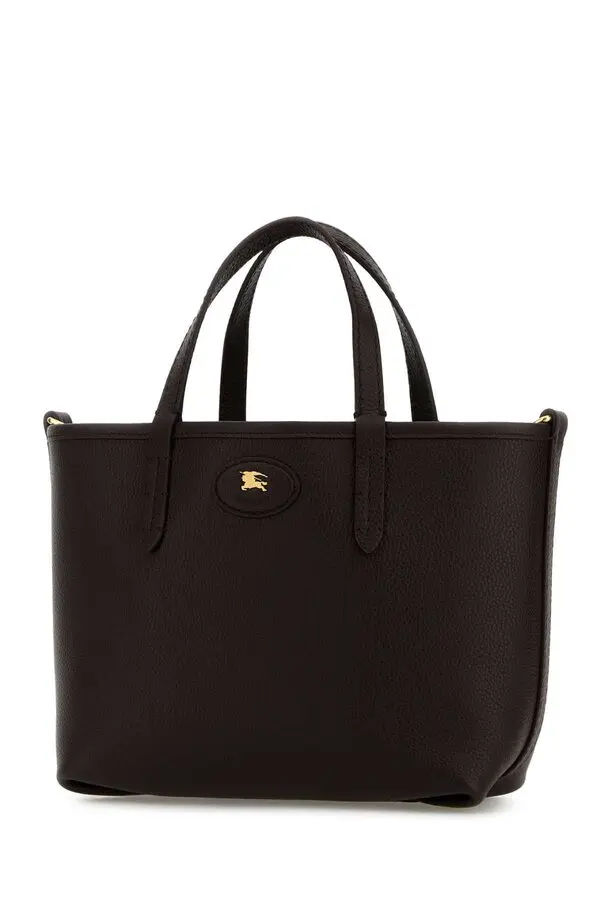 Burberry Reversible Calf Grain Leather Handbag - Brown