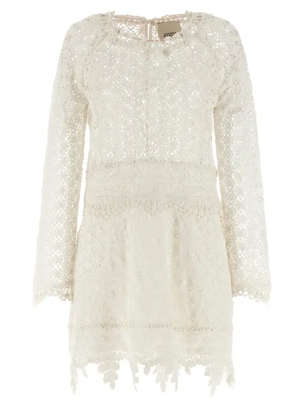 Isabel Marant Étoile Hizene" Crochet Mini Dress - White