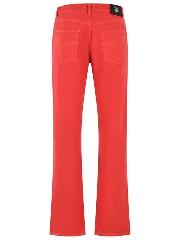Versace Cotton Straight Leg Jeans