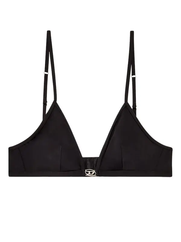 DIESEL® Luna Bra With D-logo Plaque - Black