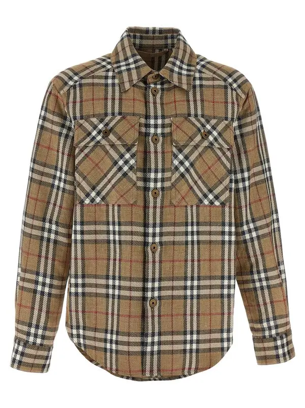 Burberry Double Face Shirt - Brown