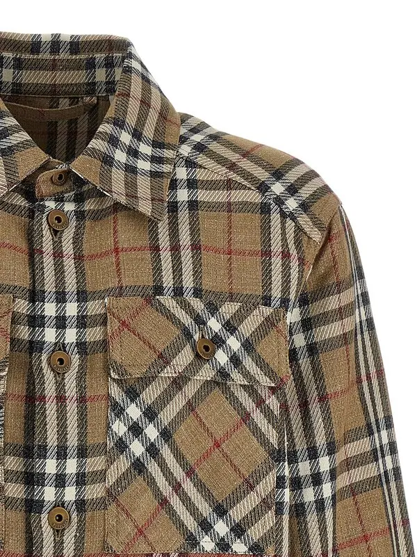 Burberry Double Face Shirt - Brown