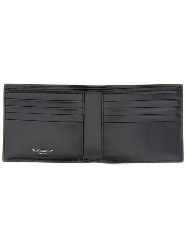 Saint Laurent Tiny Cassandre East/west Wallet - Black
