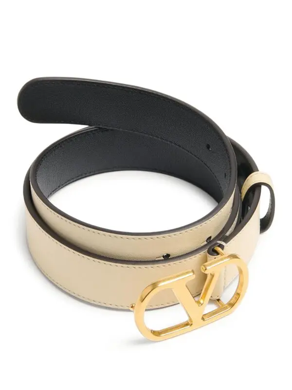 Valentino Garavani Vlogo Signature Belt In Calfskin - Multicolor