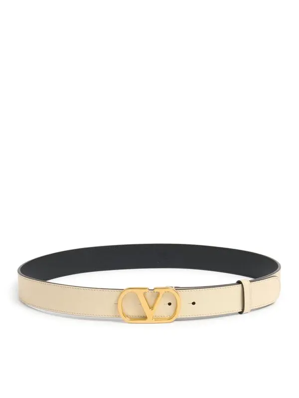 Valentino Garavani Vlogo Signature Belt In Calfskin - Multicolor