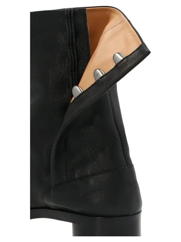 MAISON MARGIELA Tabi Ankle Boots With Side Hooks - Black