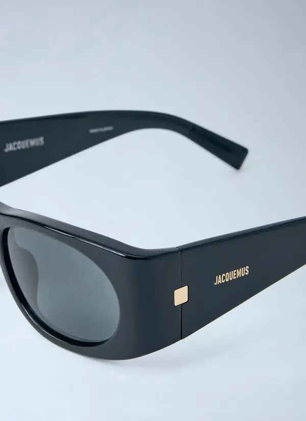 Jacquemus Rectangular Frame Sunglasses With Logo Engraving