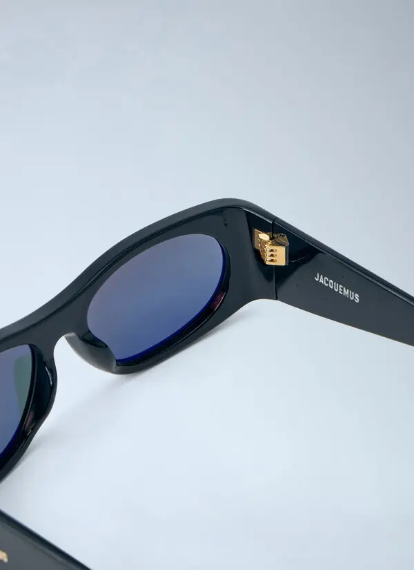 Jacquemus Rectangular Frame Sunglasses With Logo Engraving