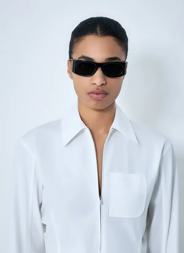 Jacquemus Rectangular Frame Sunglasses With Logo Engraving